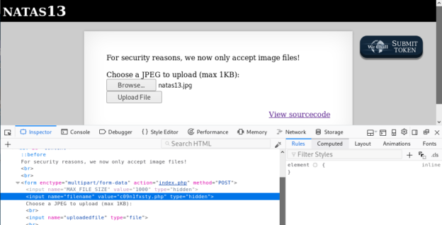 Natas level 13 - OverTheWire - Paso a Paso (Walkthrough) en Español - Init0 (blog)