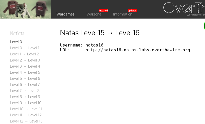 Natas level 16 - OverTheWire - Paso a Paso (Walkthrough) en Español - Init0 (blog)